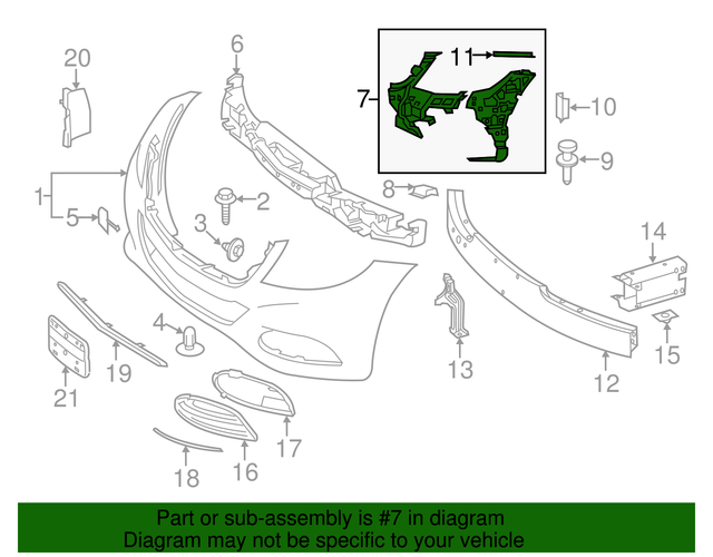 Genuine Mercedes-Benz Basic Mounting for Bumper 2228800103 OEM for sale ...
