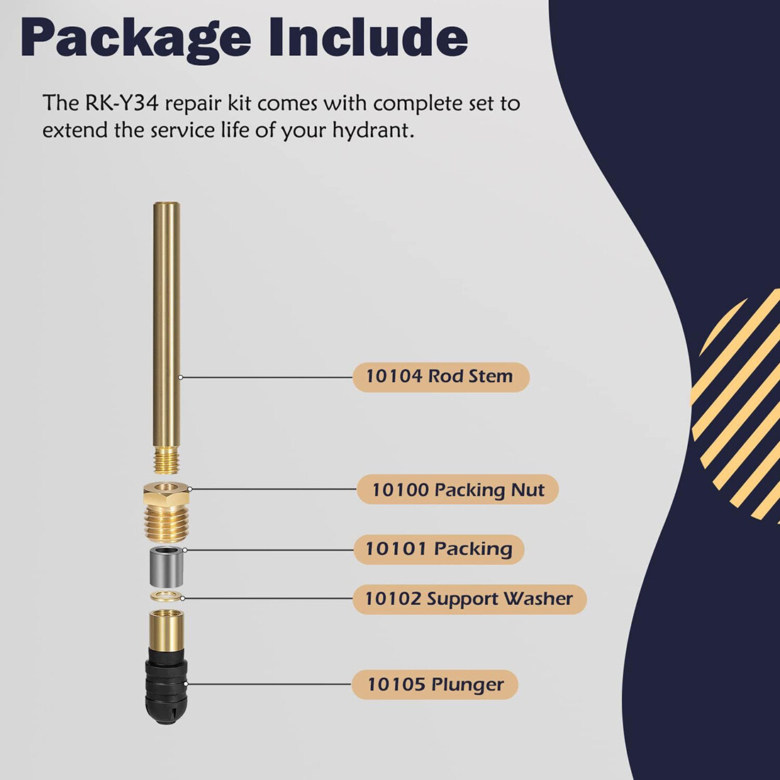 Woodford Y-34 Iowa Yard Hydrant Repair Kit RK-Y34 | eBay