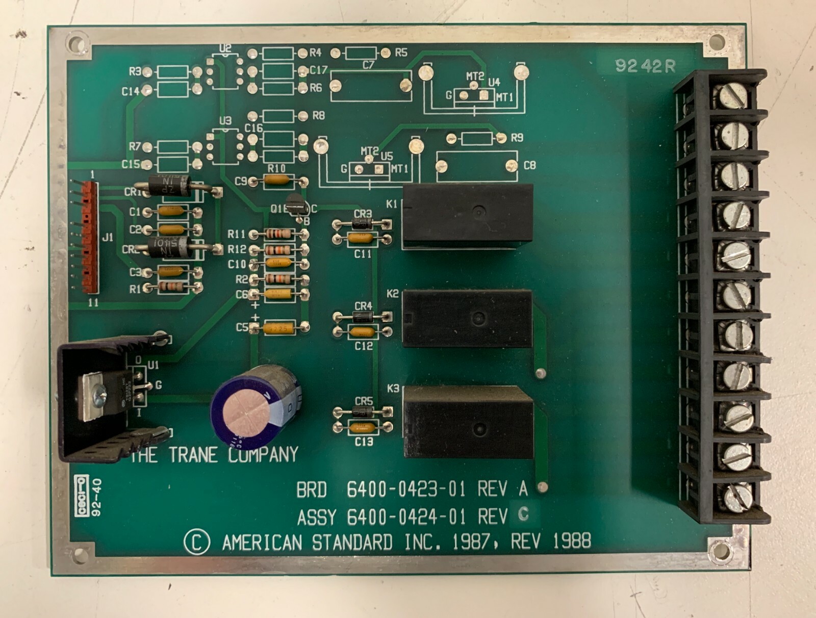 Trane 6400-0423-01 Rev A Controller board CSQ for sale online | eBay