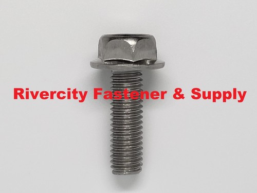 (50) M8-1.25x25 Hex Flange Bolts 8mm x 25mm Stainless M8x1.25x25 Screws ...