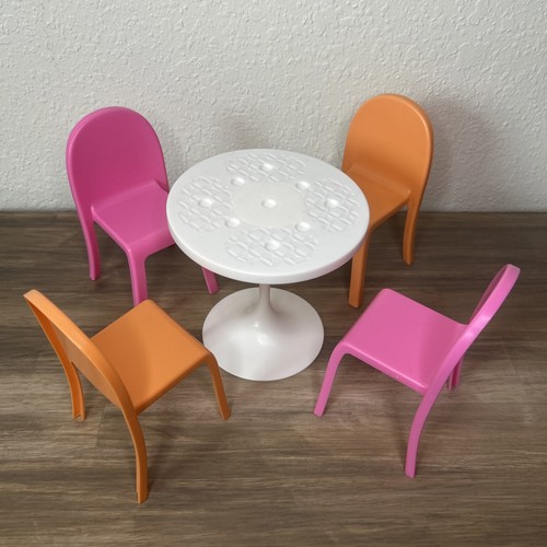 2018 Mattel Barbie Dream House Replacement Table, 4 Chairs | eBay