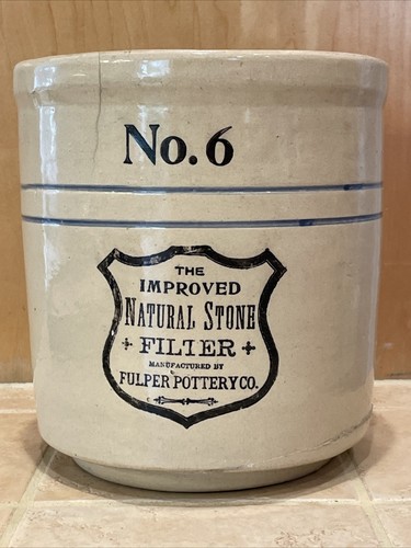 RARE Antique FULPER POTTERY Co Natural Stone Filter ~ Flemington NJ ...