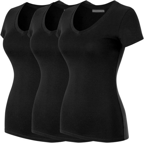 Design by Olivia Women's Basic Solid Multi Colors Fitted Short Sleeve T-Shirt [S | eBay