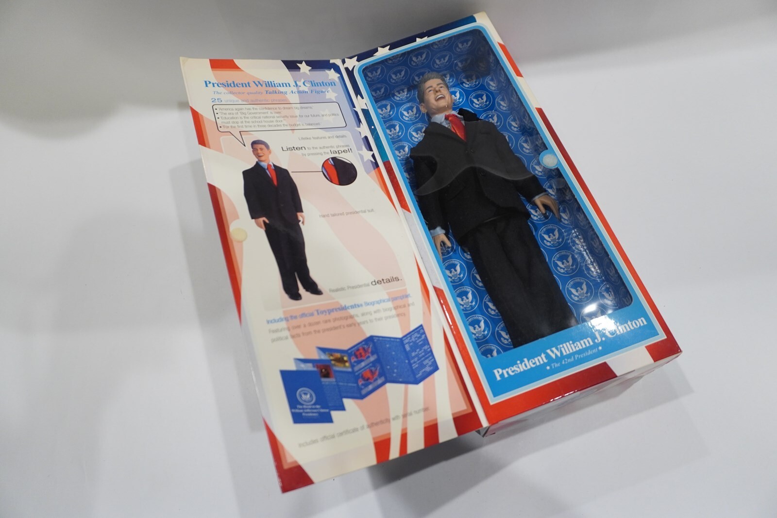 President Bill Clinton Talking Action Figure RARE 2003 W 25 Sayings for ...