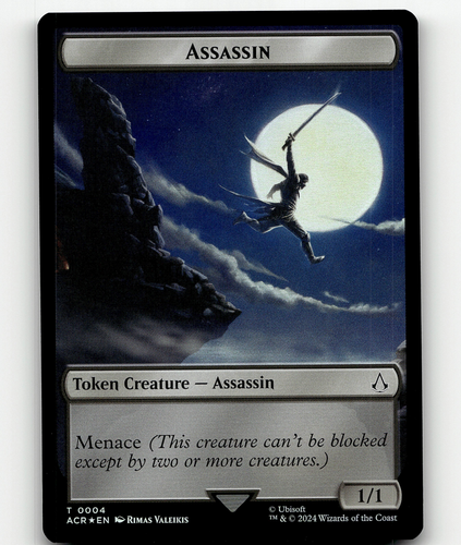 FOIL - MTG Assassin Treasure Double-Sided Token - UB: Assassin's Creed ...