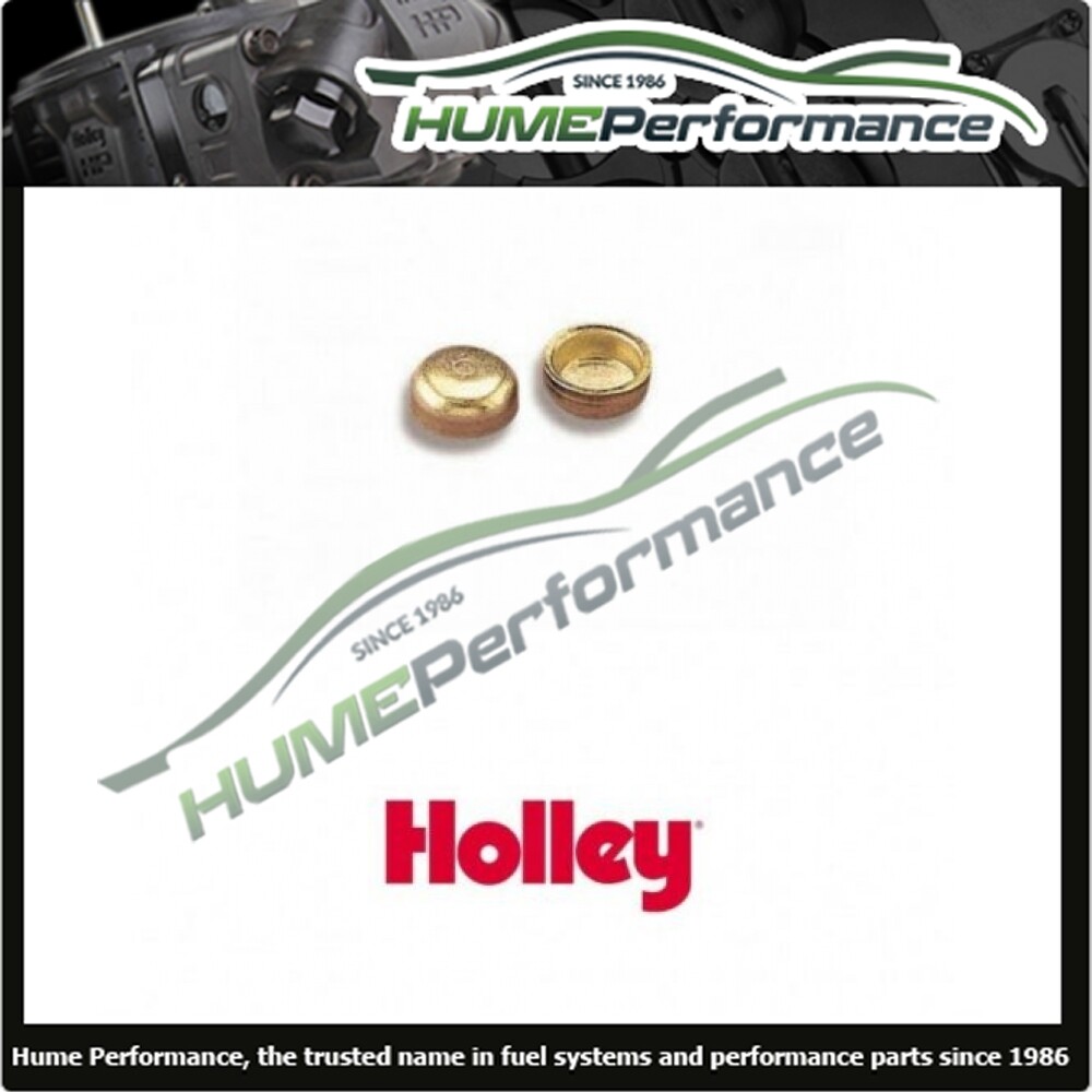 HOLLEY METERING BLOCK MAIN WELL WELSH BRASS PLUGS DRAG RACE (PAIR) 26 ...
