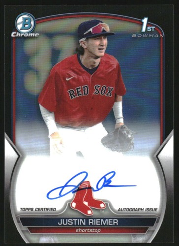 2023 Bowman Chrome Draft Autographs Black Refractors #CDAJRI Justin ...