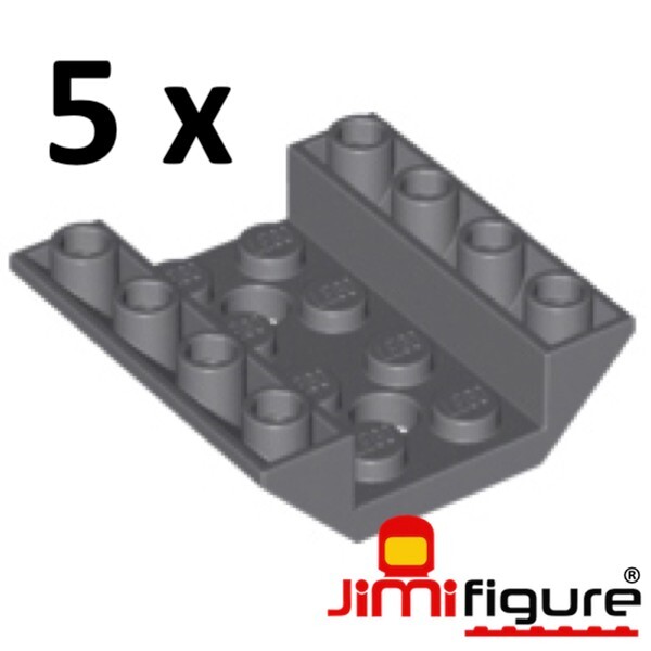 NEW 5 x LEGO Inverted Slope 45 4x4 Double Dark Bluish Grey 72454 ...