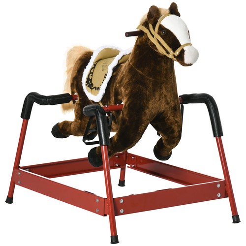 Ride on Toy Kids Spring Rocking Horse with Realistic Sounds for Girls ...