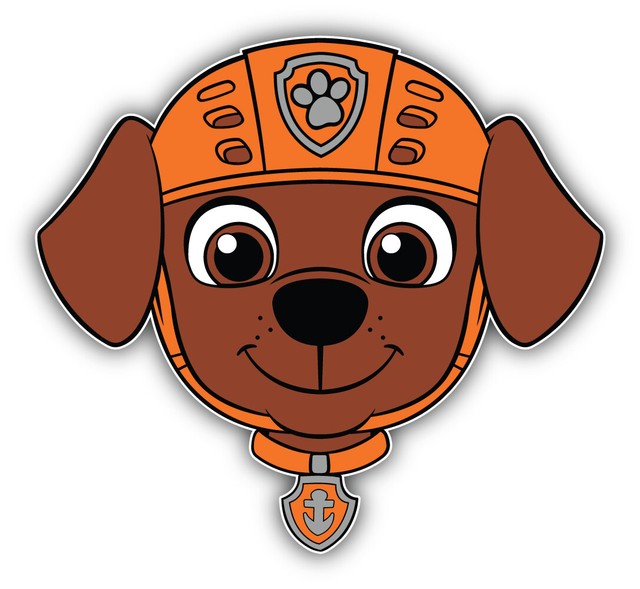 Paw Patrol Cartoon Zuma Face Sticker Bumper Decal - ''SIZES'' | eBay