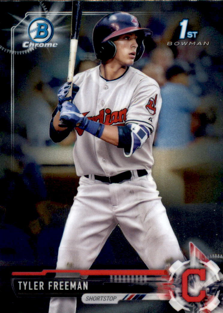 2017 Bowman Chrome Draft #BDC42 Tyler Freeman 1st Clevleand Indians MLB ...