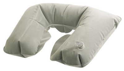 Inlatable Velour Travel Head Rest Pillow Neck Support Car Air Camping ...