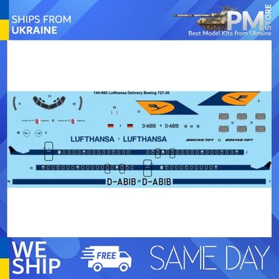 26decals 144-960 1/144 Lufthansa Delivery Boeing 727-30 Laser Decal | eBay