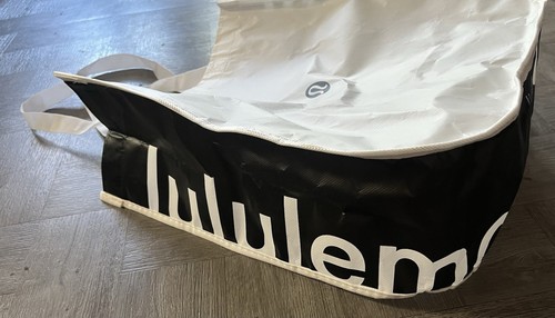 Lululemon Recycled Shopping Lunch Tote Reusable Bag White Black ...