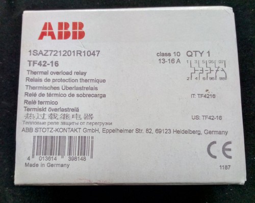 NEW ABB Thermal Overload Relay TF Series TF42-16 (13-16A) 1PCS #DC | eBay
