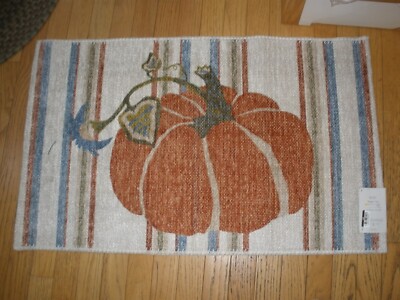 NEW Threshold 20" x 34" Washable Accent Rug PUMPKIN (SU136) | eBay