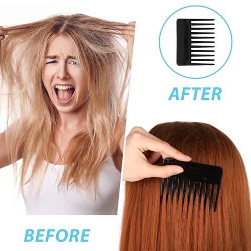 Giantree Mini Wide Tooth Comb, Big Teeth Comb for Travel, Hair ...