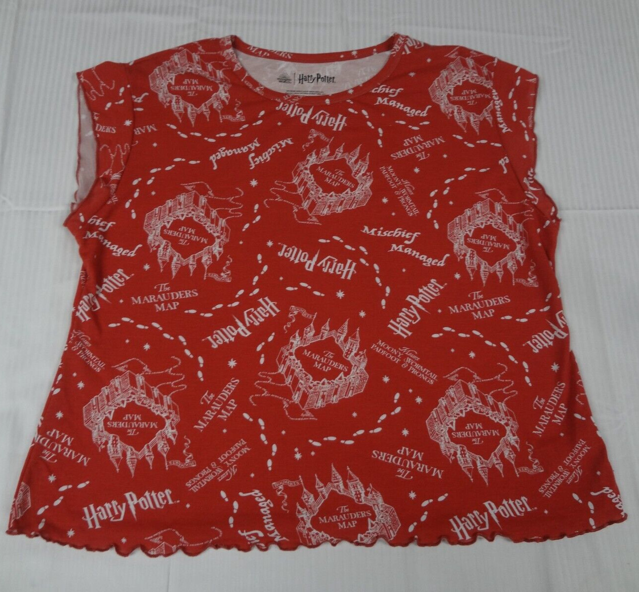HARRY POTTER MARAUDERS MAP ALL OVER PRINT RED XL WOME… - Gem
