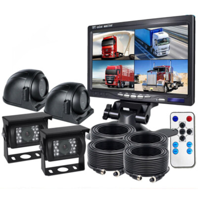 7" Quad Split Screen Monitor 4 CCD Reversing Rear View Heavy Duty ...