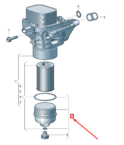 VW / AUDI / SKODA OIL FILTER END CAP 03N115433C *GENUINE* for sale ...