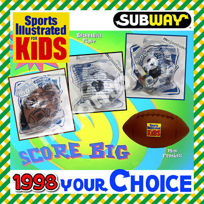 Subway 1998 SPORTS ILLUSTRATED KIDS Sport BALL Soccer Football YOUR Toy ...