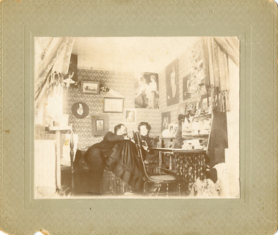 ANTIQUE VICTORIAN LOVER INDIAN INTERIOR DECORATE DECOR WALL FINE ART ...