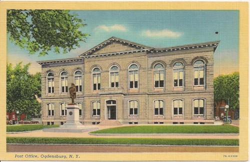 Post Office Ogdensburg New York NY Postcard | eBay
