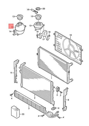 Genuine VW Amarok 2HA 2HB S1B S6B S7A S7B Coolant Expansion Tank ...
