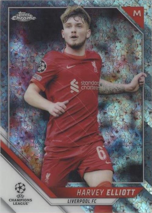 2021-22 Topps Chrome UCL - Harvey Elliott #27 Silver Mini-Diamond ...