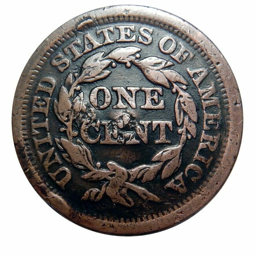 Large cent/penny 1852 collector coin with neat "J K" counterstamp | eBay