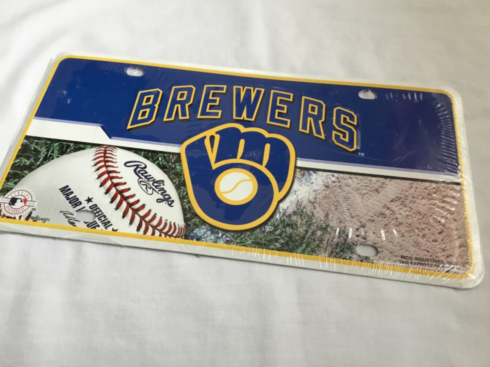 MLB Milwaukee Brewers metal Collector License Plate- baseball /logo ...
