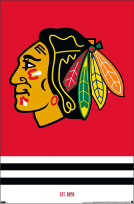 CHICAGO BLACKHAWKS Official NHL Hockey Team Classic-Logo-Style 22x34 ...