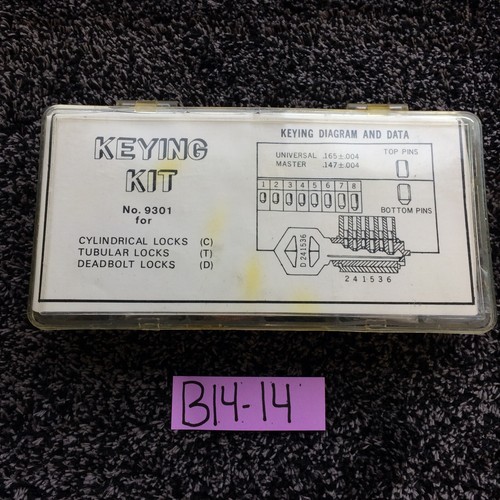 RE KEYING KIT # 9301 Cylindrical Tubular Deadbolt SERVICE PIN PINNING ...