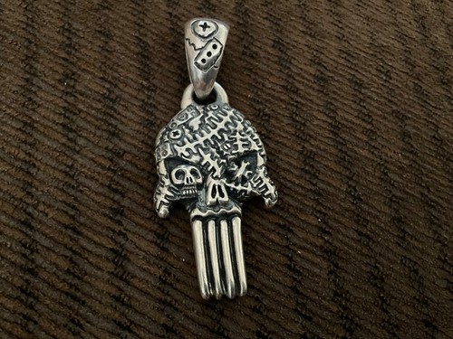 TONY CREED TC RETIRED PUNISHER PENDANT .925 STERLING SILVER WEIGHS 74 ...