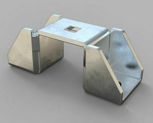 4mm Heavy Duty Square Tube Clamp Pipe Holder up to 200x200mm Wall ...