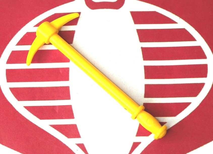 Action Figure Weapon Accessory Yellow Pickaxe 2.75" Customizer #1011-1 ...