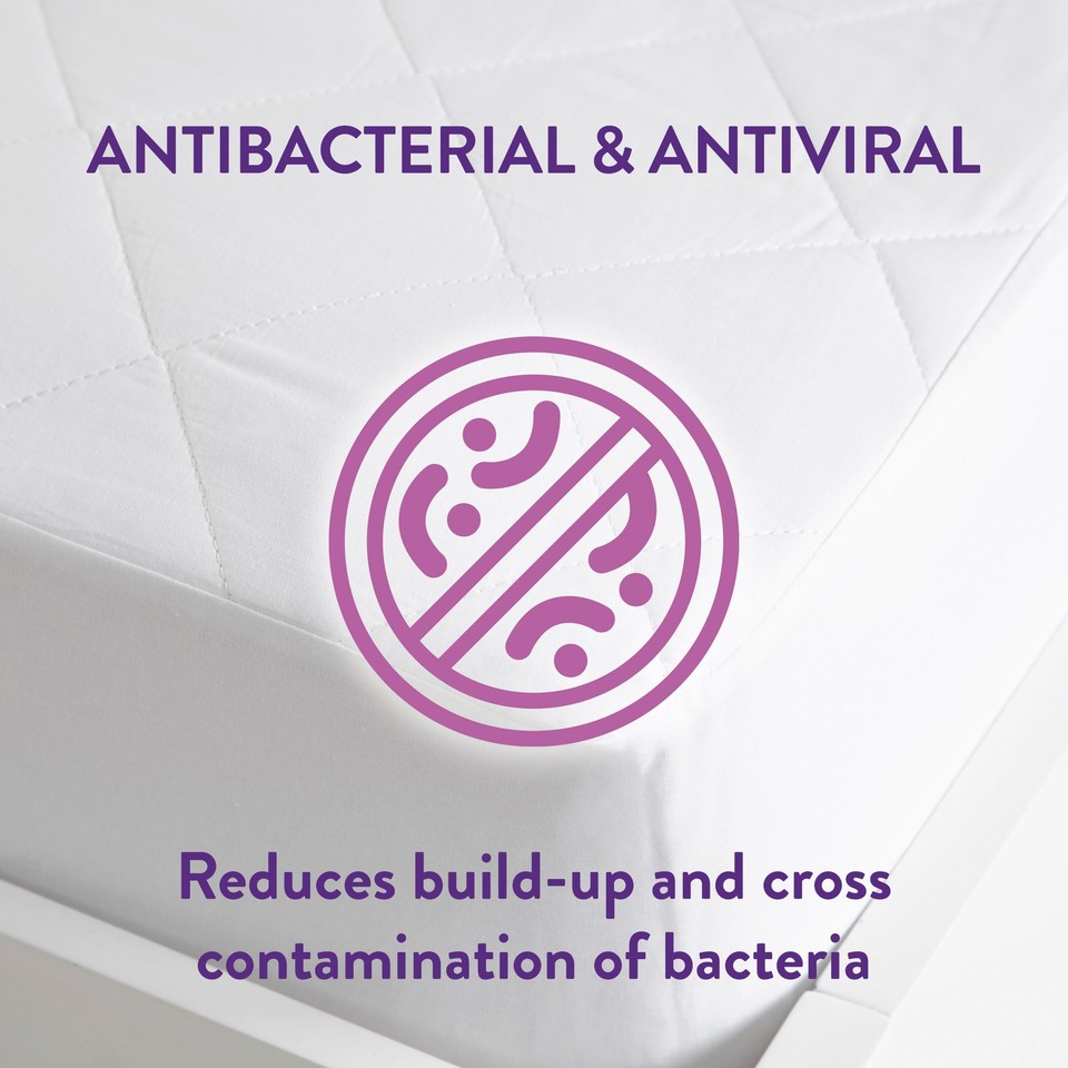 Slumberdown Complete Protection Antiviral Mattress Protector - Single ...