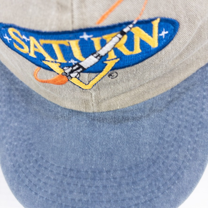 Vintage Saturn V Rocket Hat Embroidered Two Tone Strapback NASA Space ...