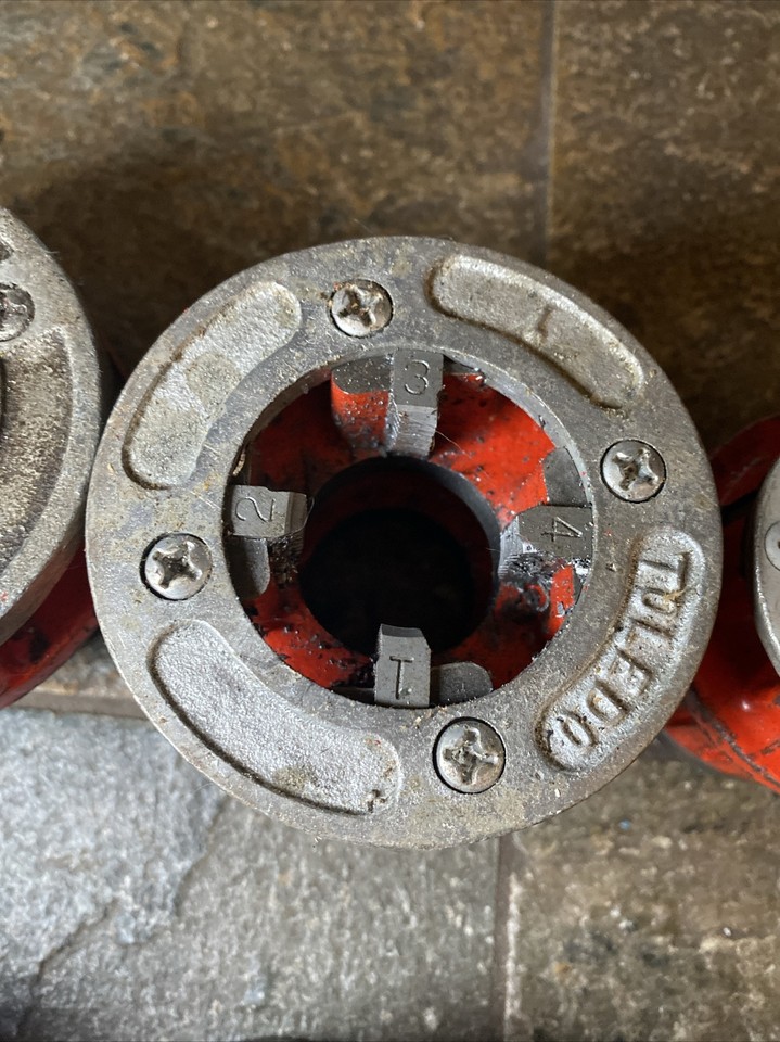 Toledo rachet pipe threader #11 & 9 die heads 1/8 To 1 1/4” | eBay