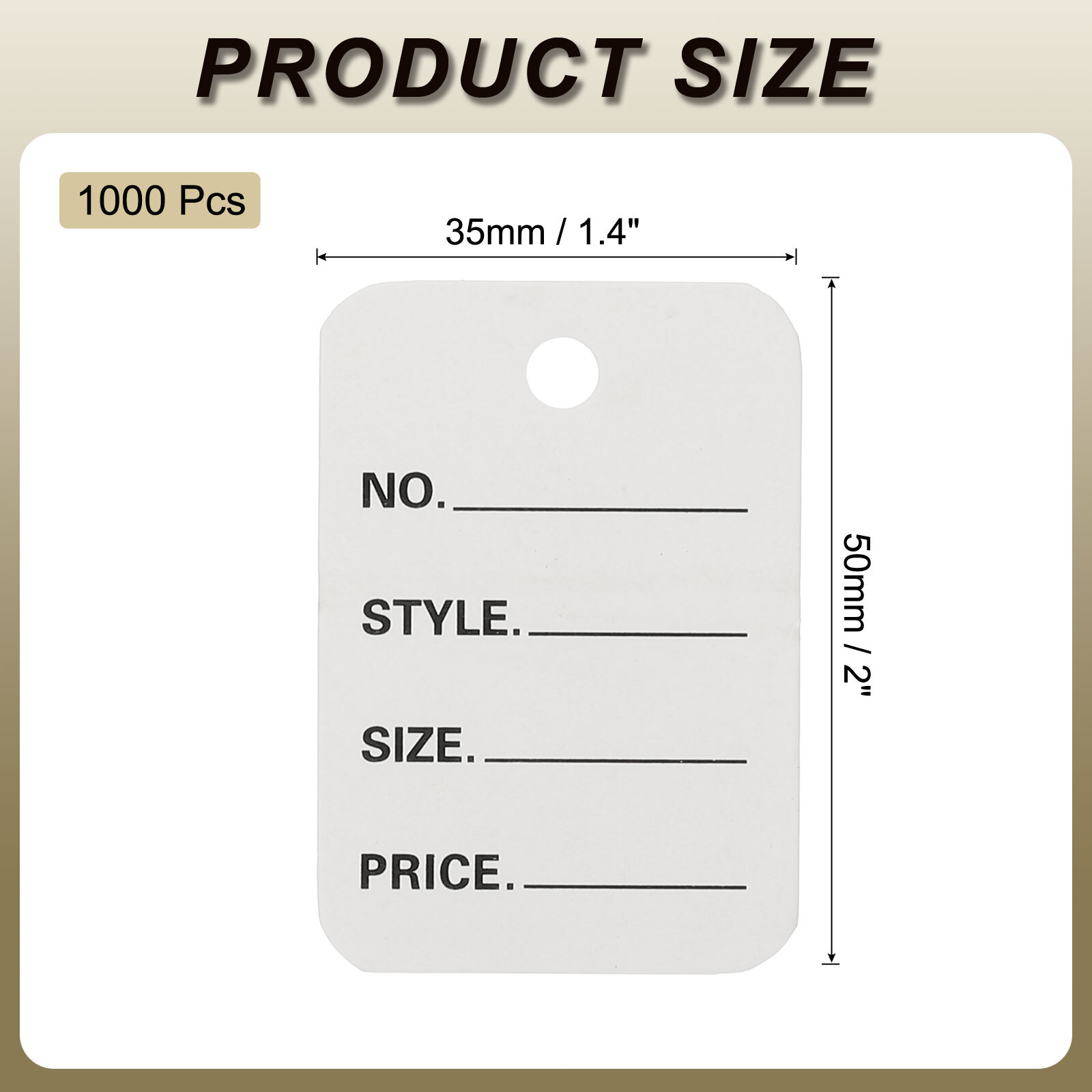 1000Pcs Price Tags, 2x1.4in Clothing Price Labels Merchandise Marking ...