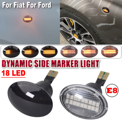 LED Dynamic Indicator Side Marker Light For Fiat 500 Ford KA Lancia ...