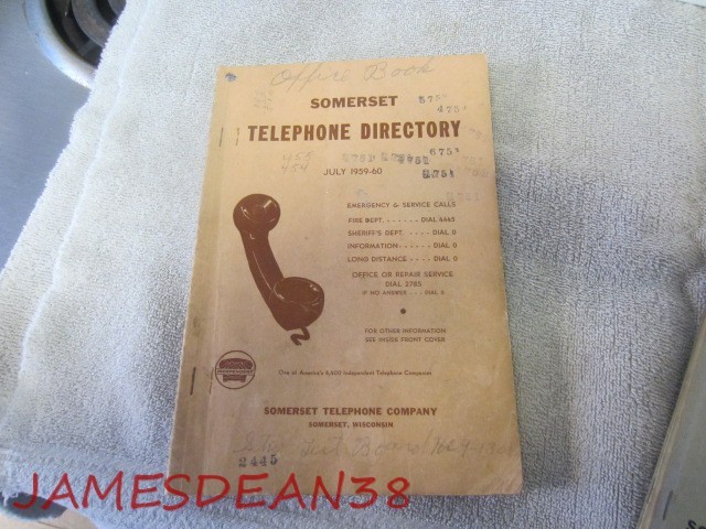 1959 60 SOMERSET WISCONSIN TELEPHONE BOOK DIRECTORY WI | eBay