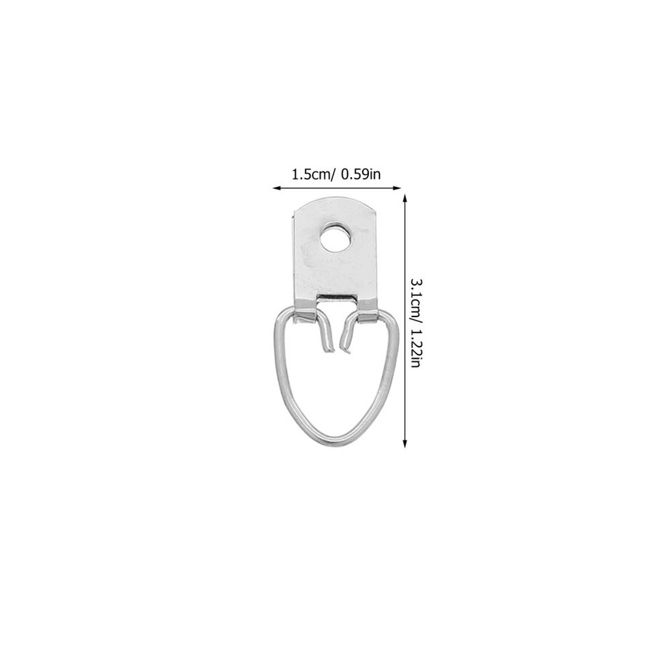 500 Pcs Small Steel Picture Frame Hangers D Hooks Triangle Wall Hooks ...