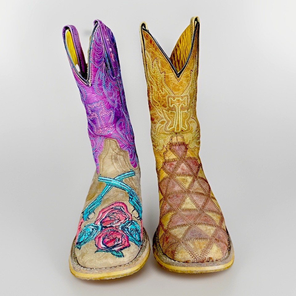 Tin Haul Boots Wild West Annie Oakley Little Miss sure shot Guns/Roses ...