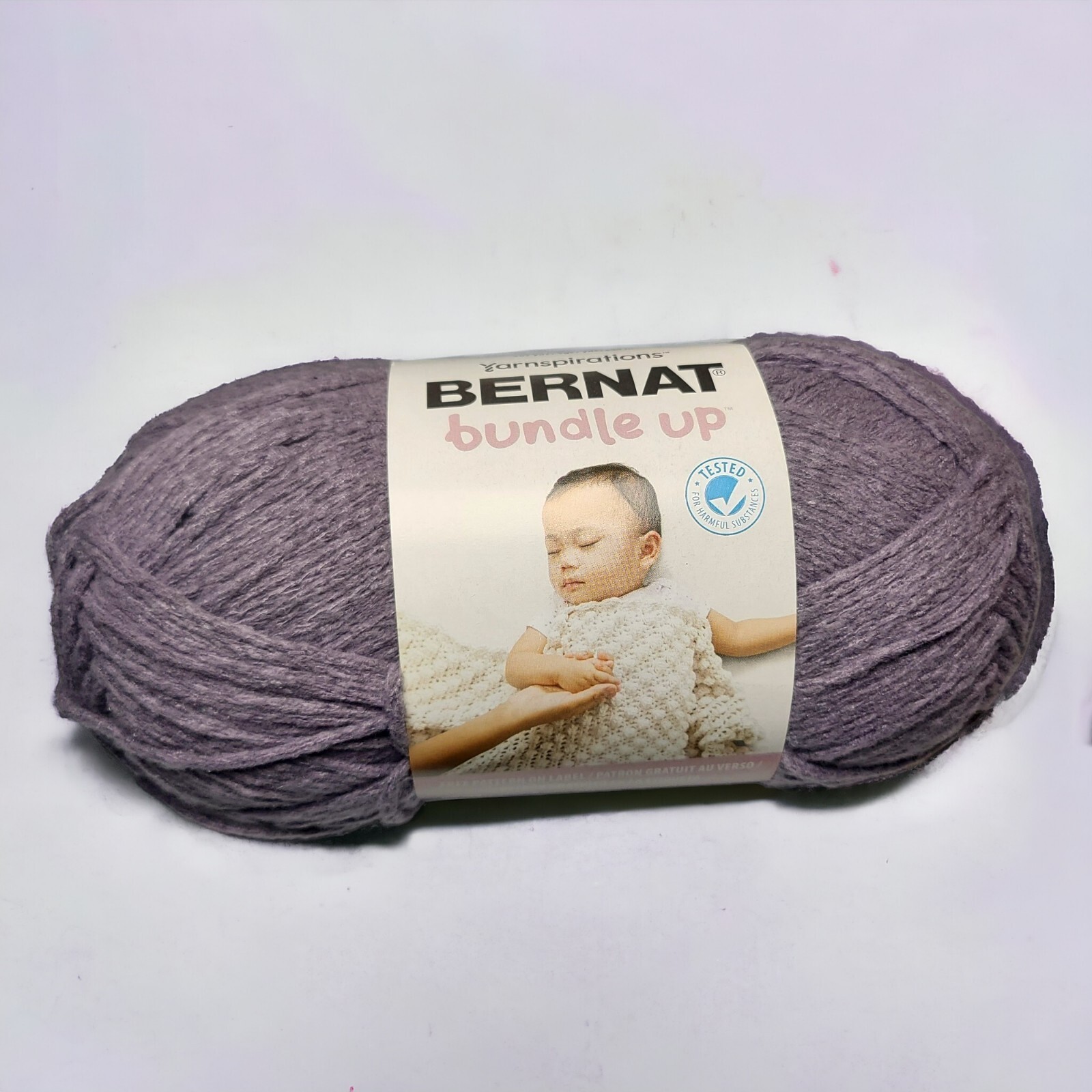 Bernat Bundle Up Yarn 140g Skein Nighttime Lilac Gray Medium Weight 4 ...