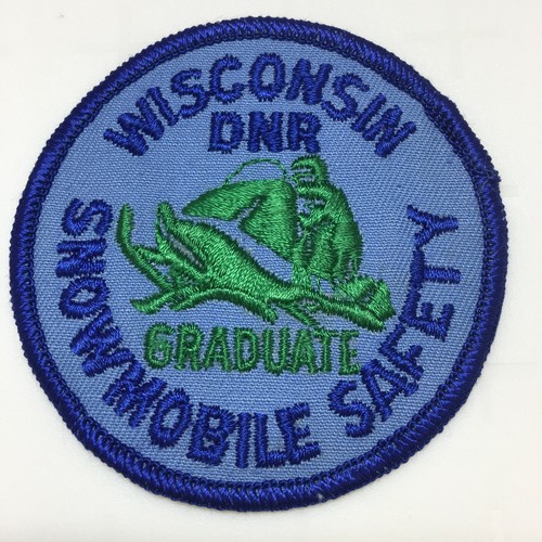 Vtg Wisconsin State DNR Snowmobile Safety Graduate Sled Round ...