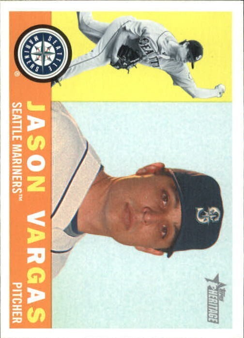 2009 Topps Heritage Seattle Mariners Baseball Card #597 Jason Vargas | eBay