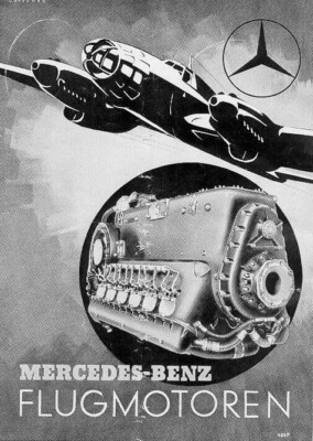 * MERCEDES * Airplane Engine Advertising Image, Multiple sized Poster ...