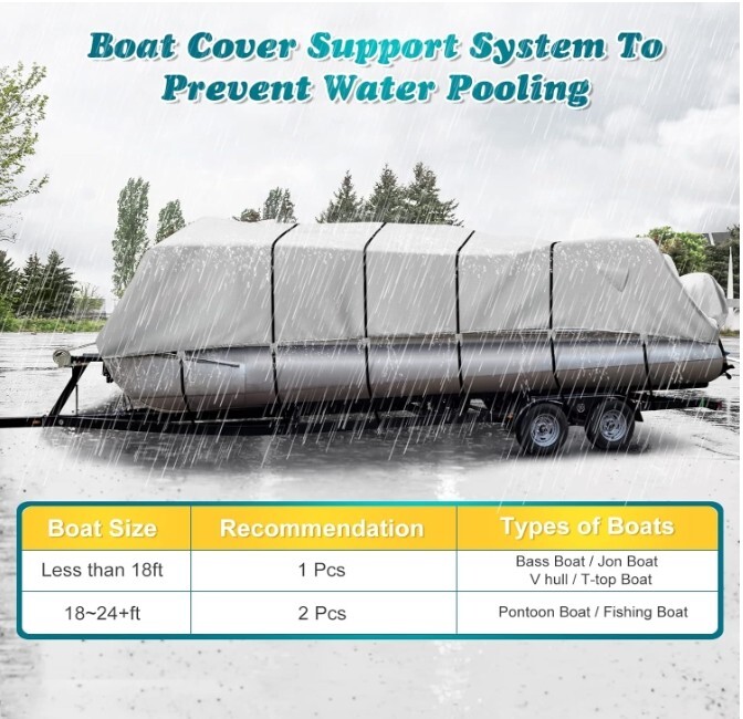 Pontoon Boat Cover Support System, Adjustable Telescopic Boat Cover ...