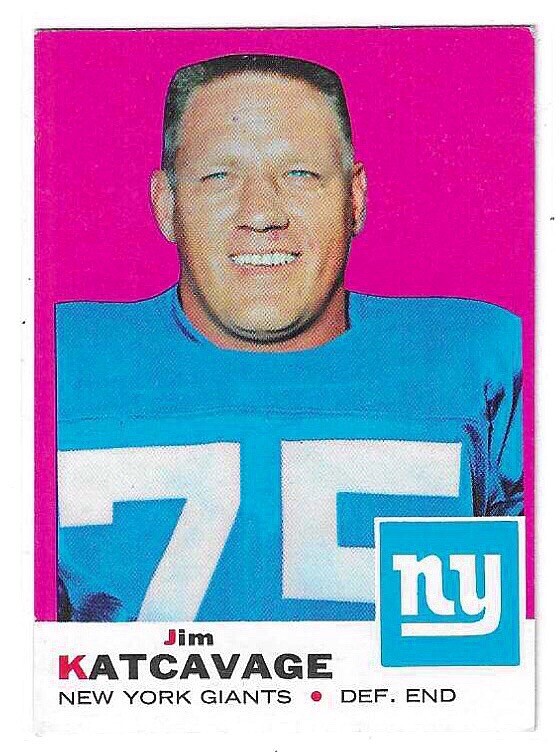 1969 TOPPS JIM KATCAVAGE BASE SET #84 NEW YORK GIANTS DAYTON | eBay